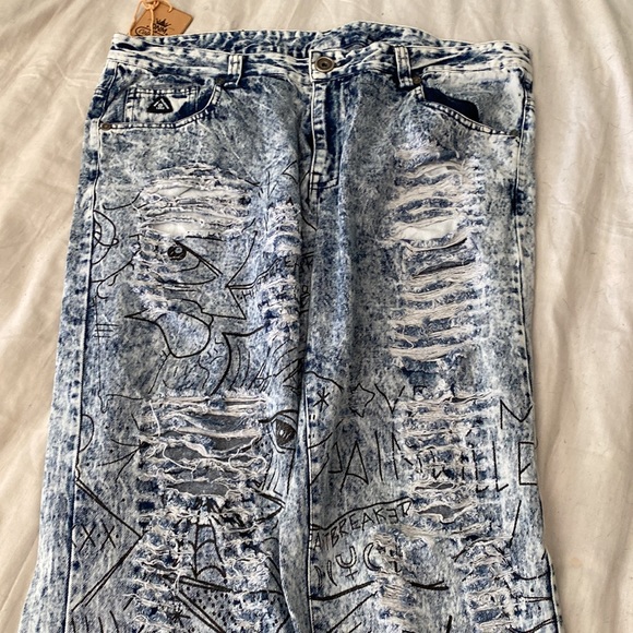 DNM Collection | Jeans | Acid Washed Blue Jeans | Poshmark